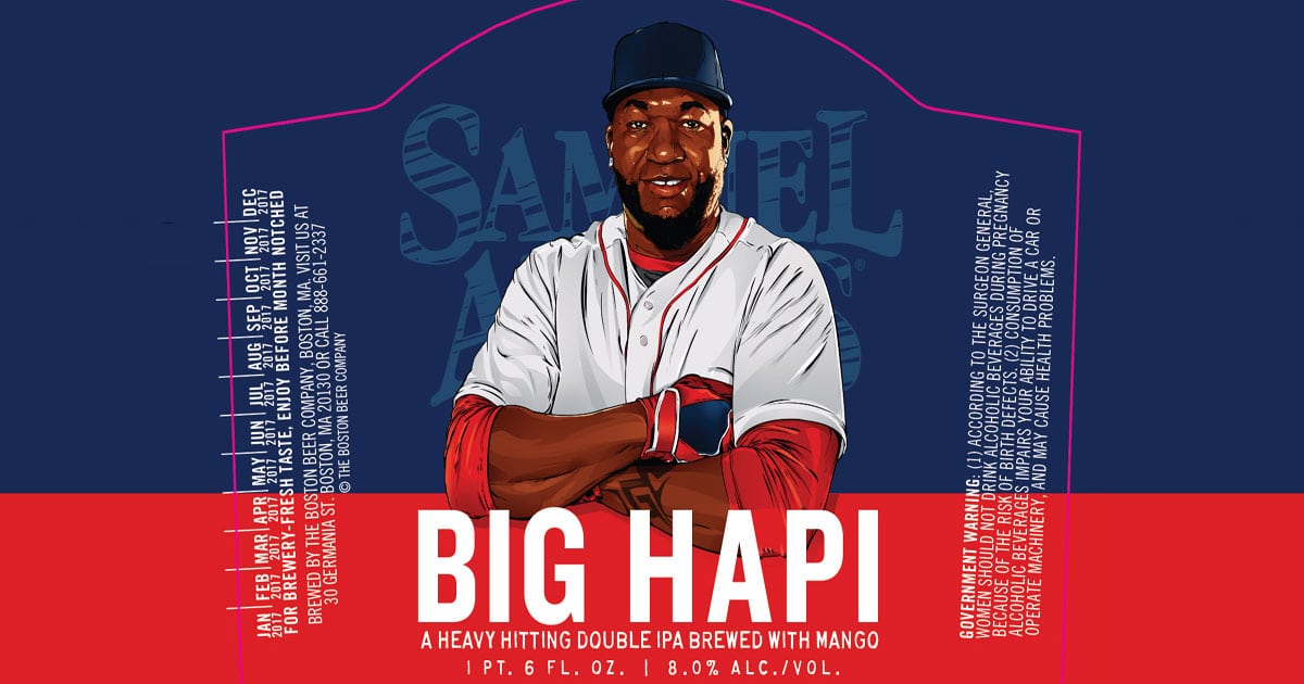 Big Hapi Double IPA with Mango - Sam Adams - Baseball Life