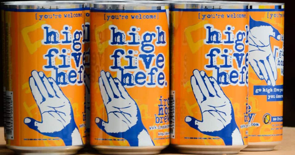 High Five Hefe American Pale Wheat Ale - Iron Horse - Baseball Life