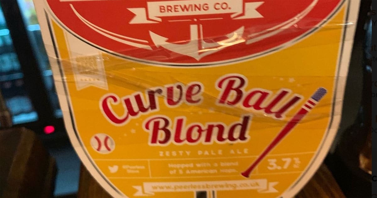Curve Ball Blond Ale - Peerless Brewing - Baseball Life