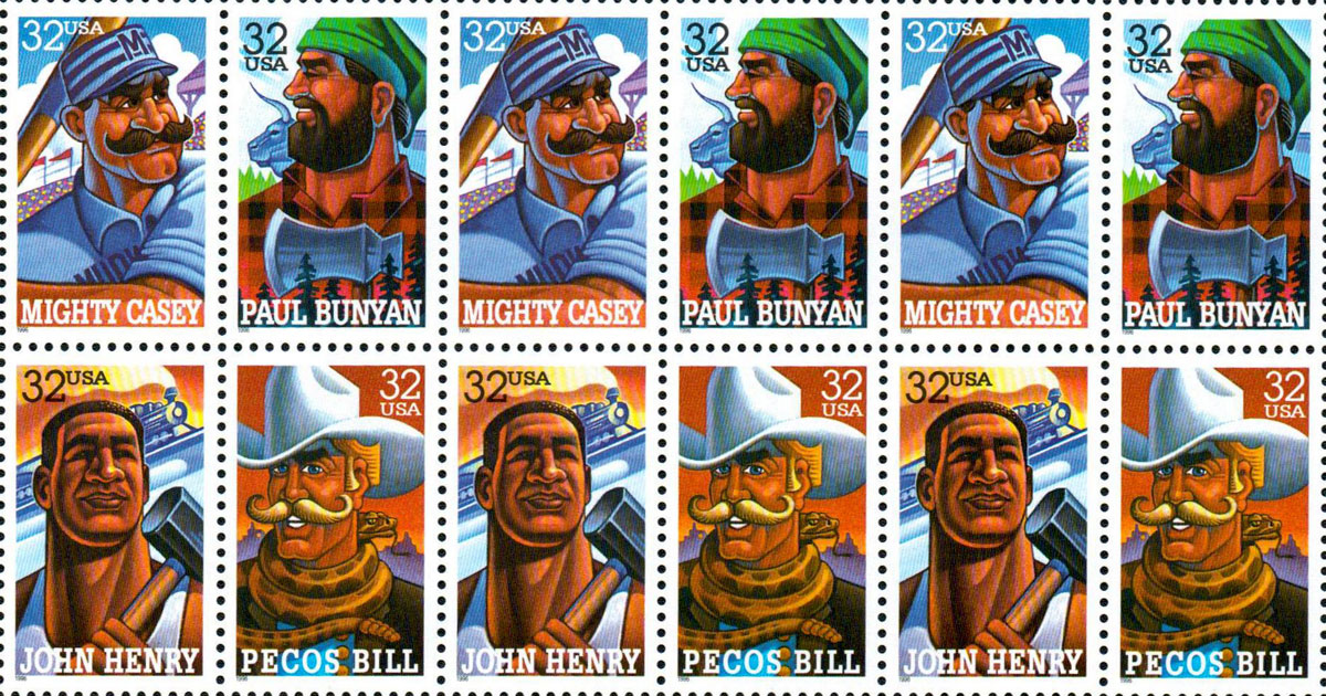 1996 Folk Heroes - U.S. Postage Stamps - Baseball Life