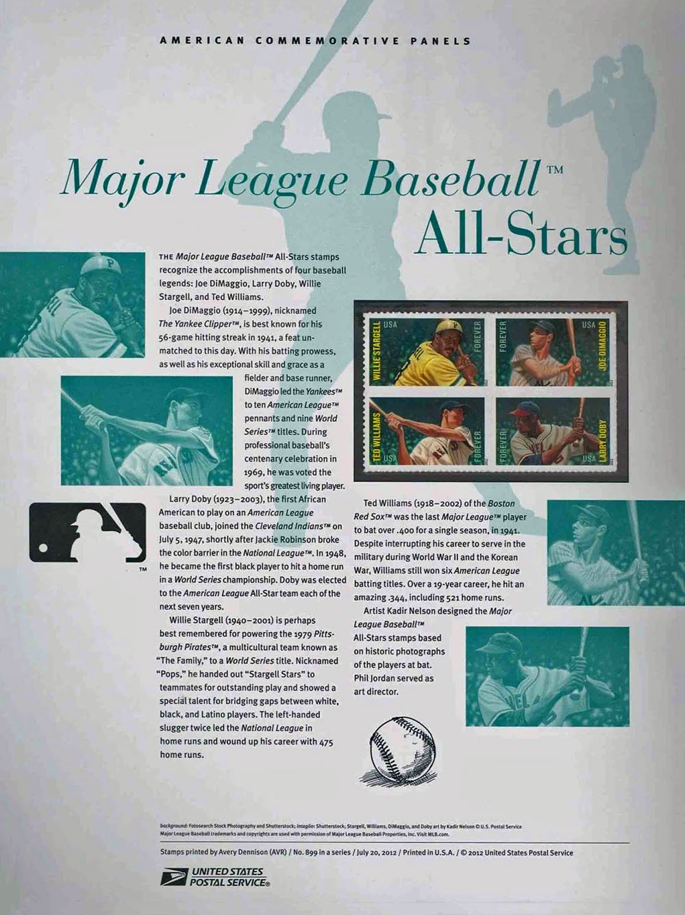 2012 Major League Baseball All-Stars - U.S. Postage Stamps - Baseball Life