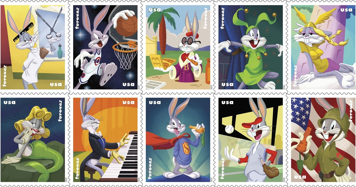 2020 Bugs Bunny 80th Anniversary - U.S. Postage Stamps - Baseball Life