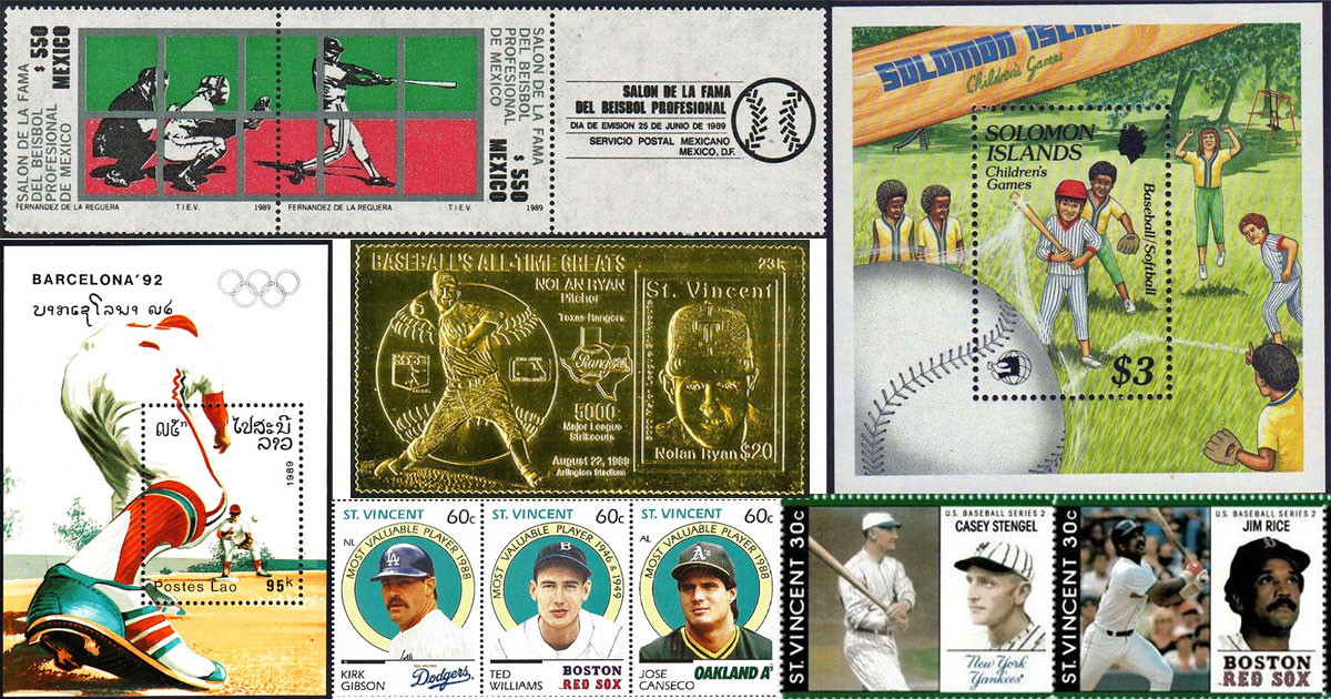 Int'l Baseball Postage Stamps (1985-1989) - Baseball Life