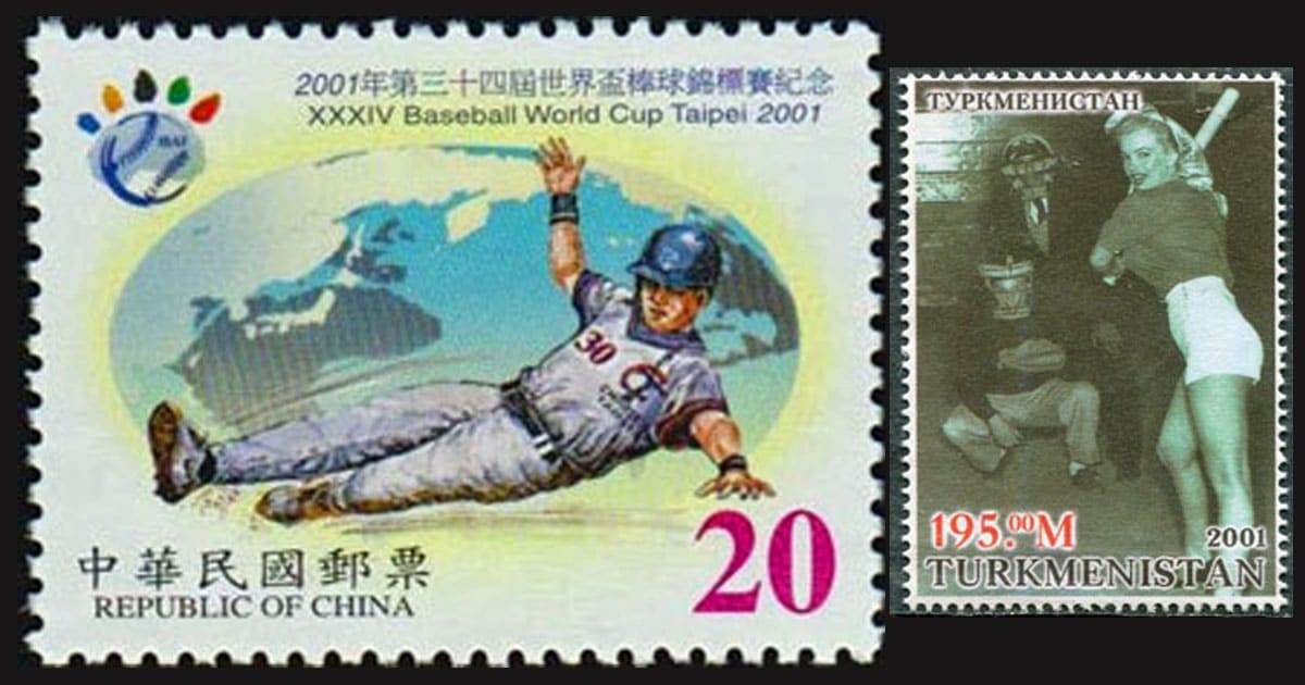 Int'l Baseball Postage Stamps (2001) - Baseball Life