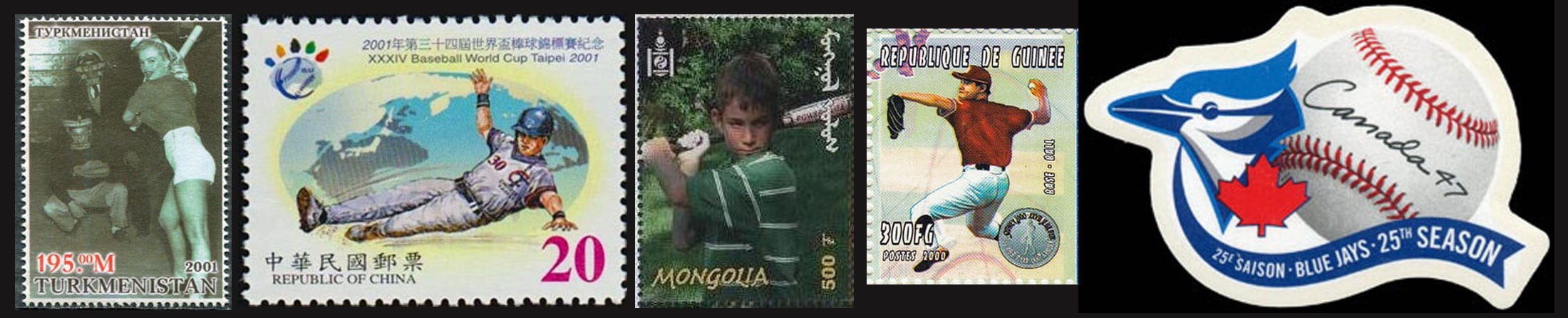 Int'l Baseball Postage Stamps (2001) - Baseball Life