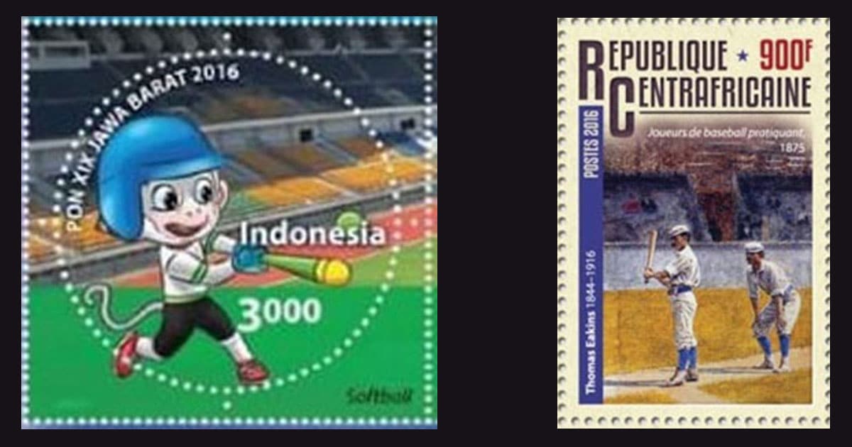 Int'l Baseball Postage Stamps (2016) - Baseball Life