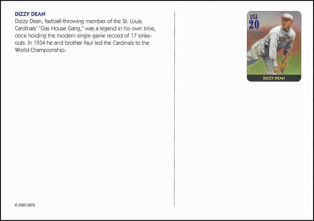 2000 Legends of Baseball - U.S. Postage Stamps - Baseball Life